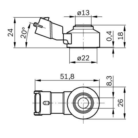 Bosch 2 Pin Knock Sensor
