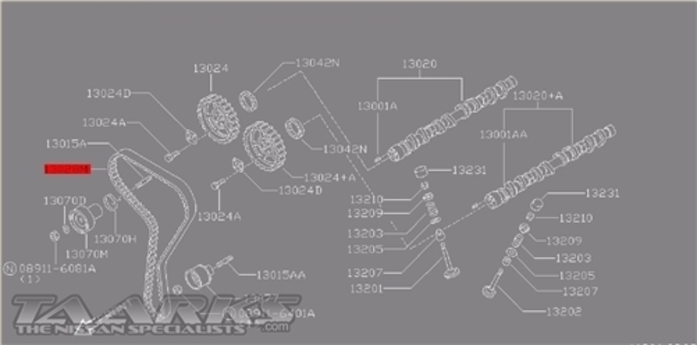 Genuine Nissan/Pitwork Timing Belt (CA18) "S13 180sx" CA18DE CA18DET ...