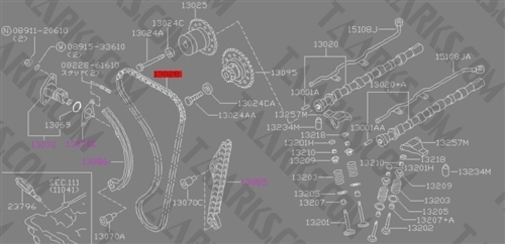 Genuine Nissan Timing Chain (SR20) "S13, 180sx, S14, S15, N14, P11 ...