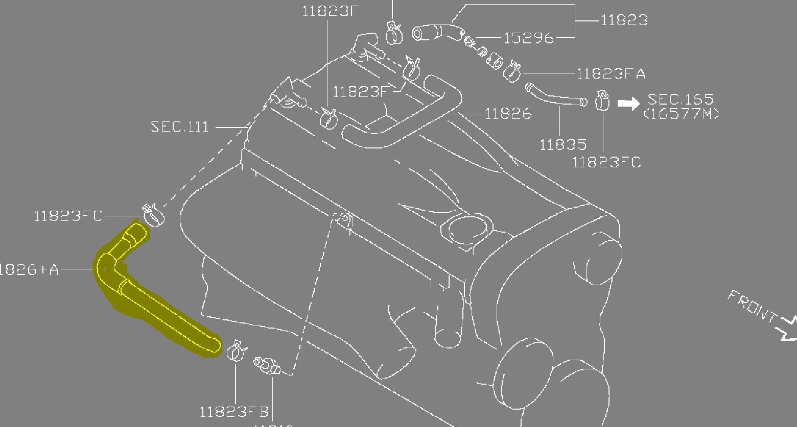 Genuine Nissan PCV Hose Breather Manifold To Rocker Cover (RB26) "R32 ...
