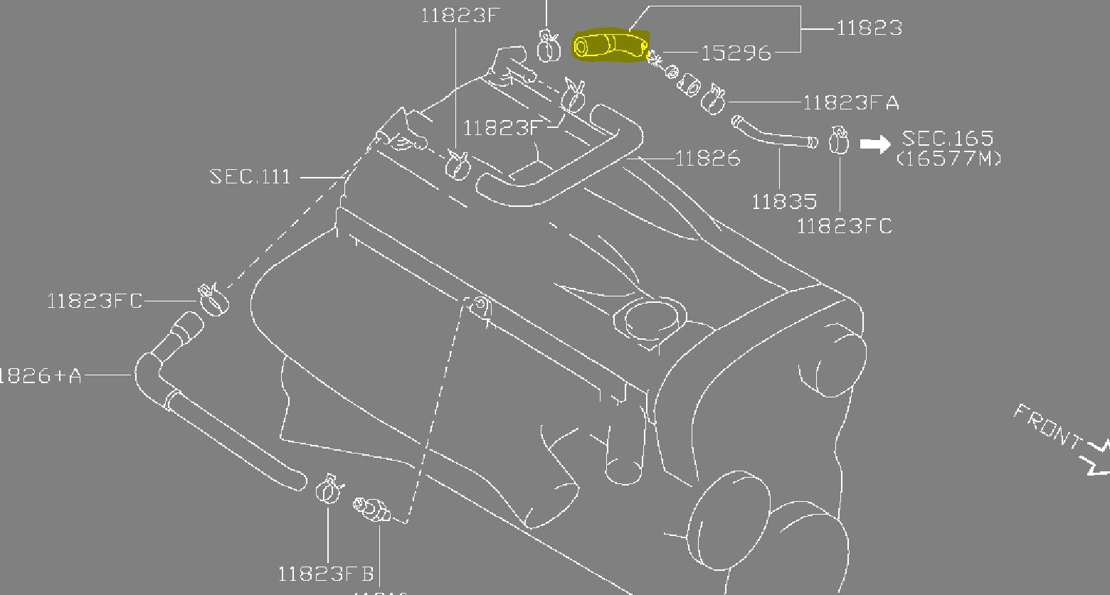 Genuine Nissan Hose Breather Rocker Cover To Intake Hose (RB26) "R32 ...