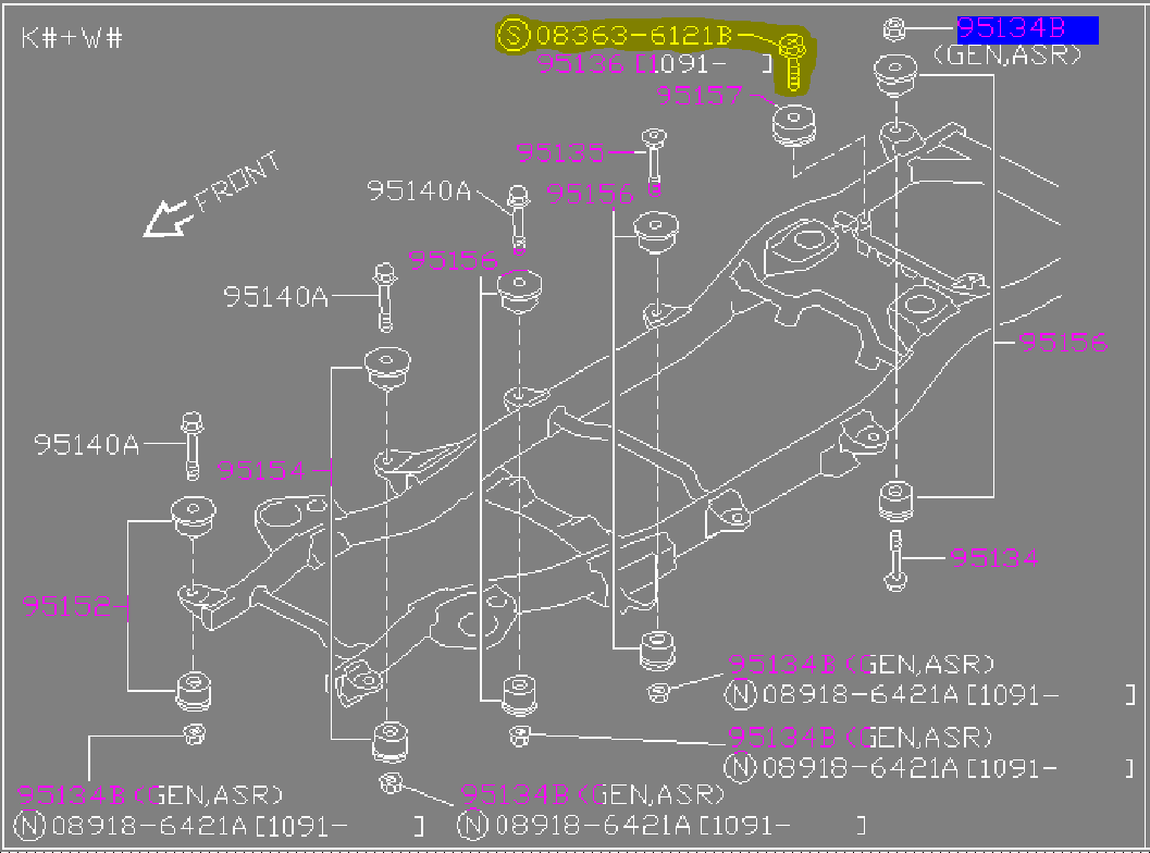 Genuine Nissan Body Mount Bush Rear Inner Rail Bolt "Y60, Y61" Patrol ...