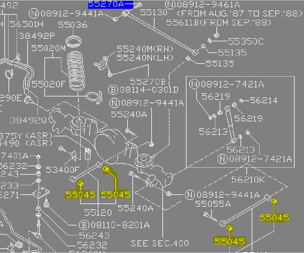 Genuine Nissan Rear Control Arm Bush "Y60 - GQ, Y61 - GU" Patrol , Safari
