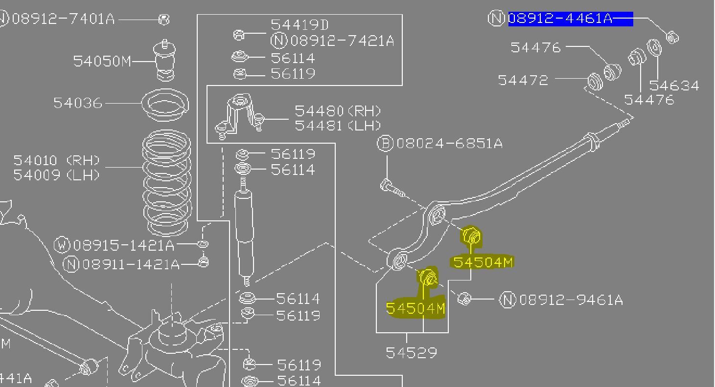 Genuine Nissan Rear Radius Arm Bush (Diff Side) "Y60 - GQ, Y61 - GU ...
