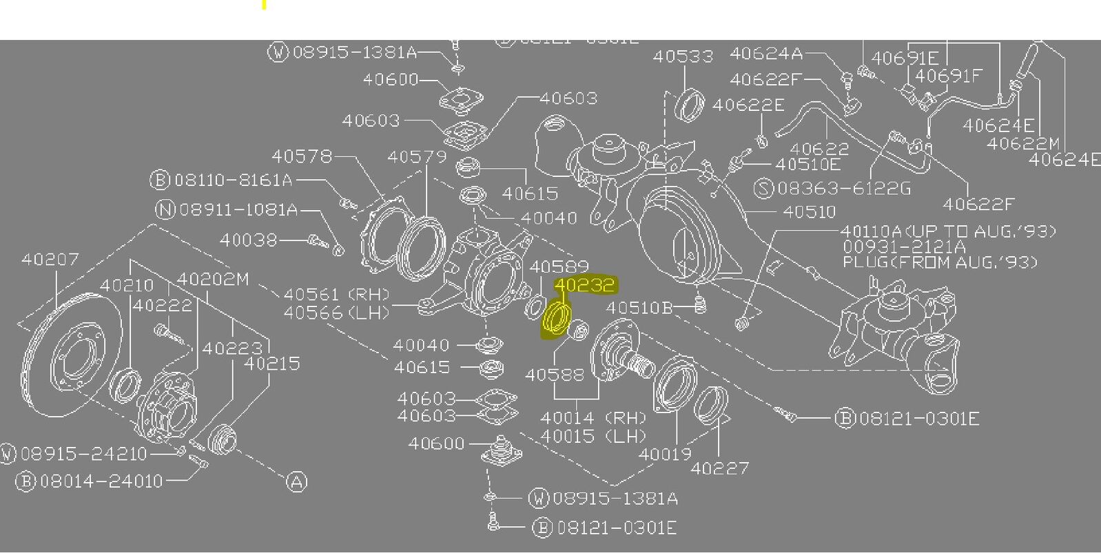 Genuine Nissan Hub Knuckle Grease Seal (Front) "Y60 - GQ, Y61 - GU ...