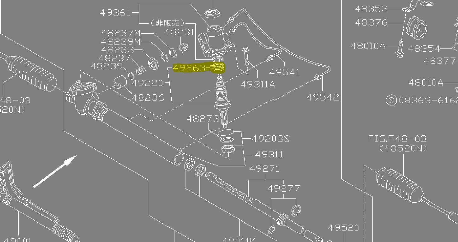Genuine Nissan Power Steering Pinion Shaft Seal "A31, S13, R32, Z32,Y32"