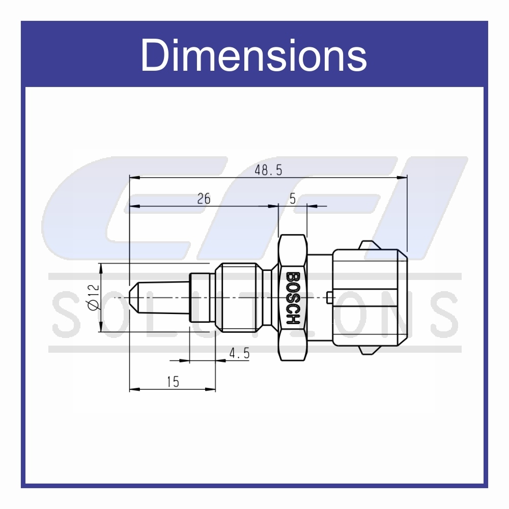 Genuine Bosch Air Temp Sensor (-40 to 140deg) "0 280 130 039"