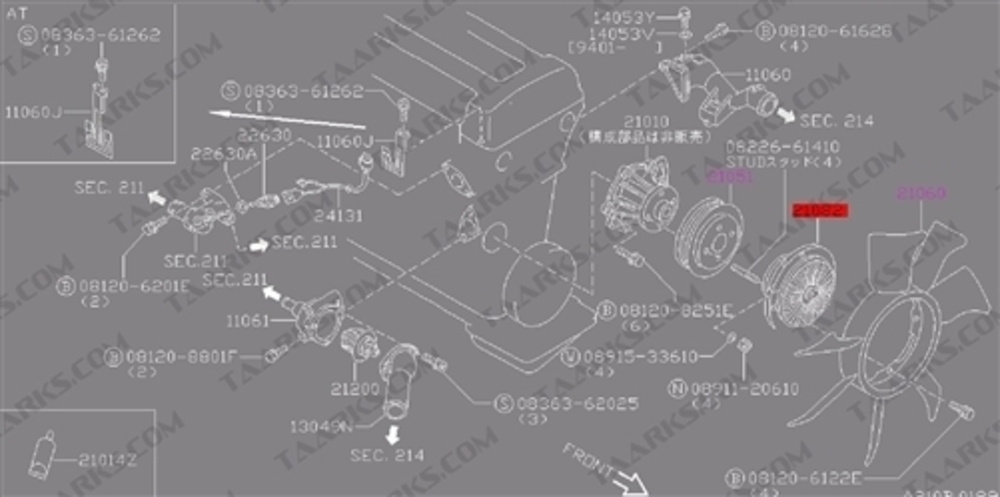 Genuine Nissan Viscous Hub Clutch Fan "S13, 180sx, S14, S15" SR20 ...