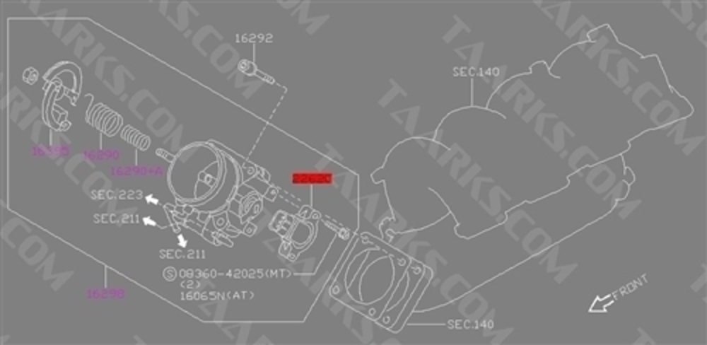 Genuine Nissan Throttle Position Sensor (TPS) SR20 "S13, 180sx, B13 ...