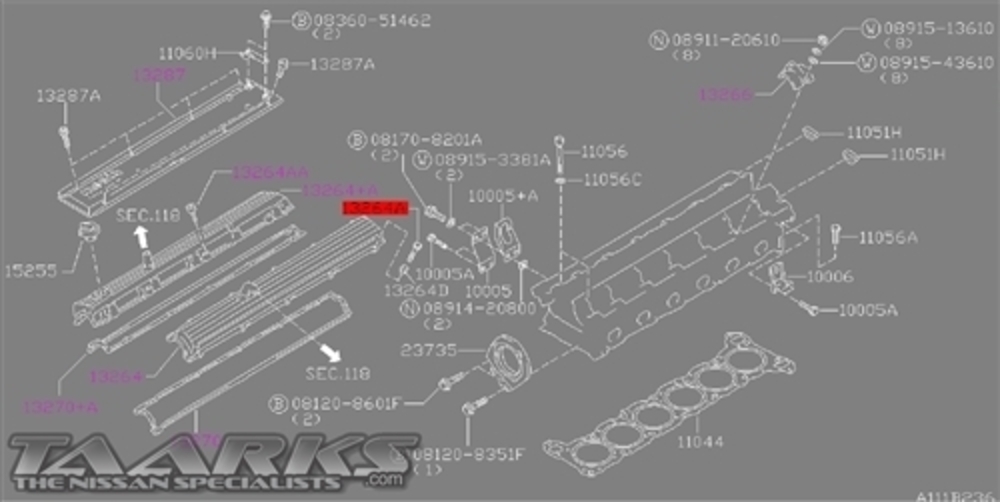 Genuine Nissan Rocker Cover Bolt "R31, R32, R33, R34, Z31, Z32, A31 ...