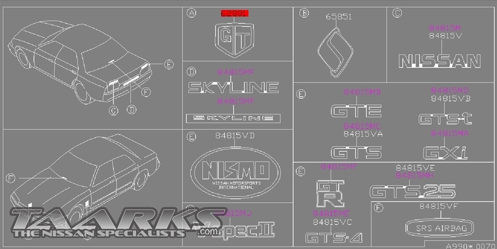 Nismo Heritage GT Badge / Emblem (Front QTR) "R32 - GTR"