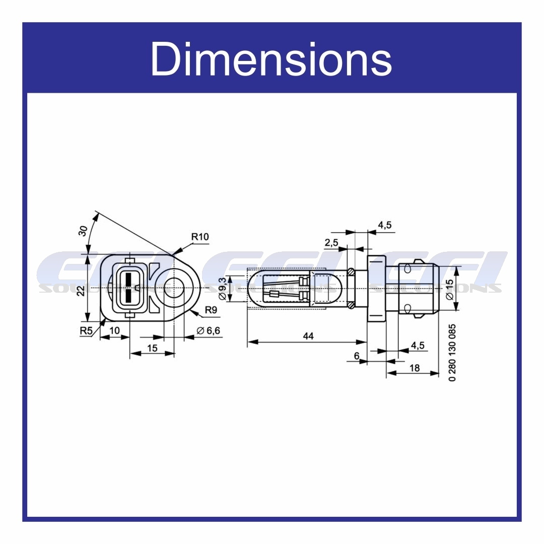 Genuine Bosch Hi Speed Air Temp Sensor (-40 to 140deg) "0 280 130 085"
