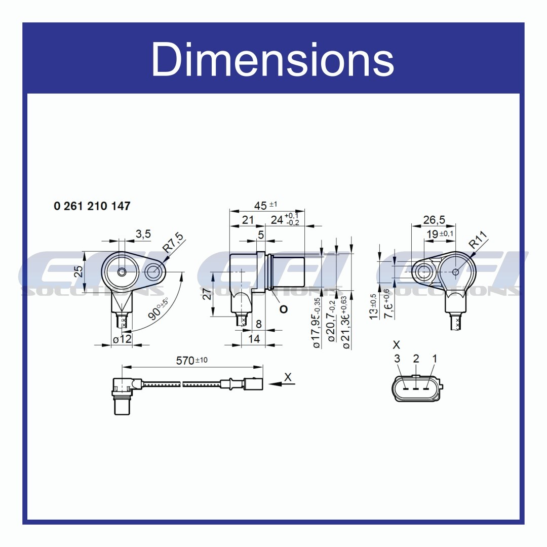 Genuine Bosch Inductive Crank / Speed Sensor - 0 261 210 147