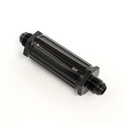 Billet Compact Fuel Filter AN6 for Carburettor (Black)