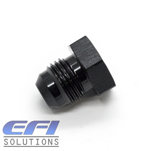 Male Flare Plug Fitting AN6 (Black) 820-06BLK