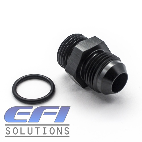 Straight Male AN8 To AN8 ORB Fitting (Black) 920-08BLK